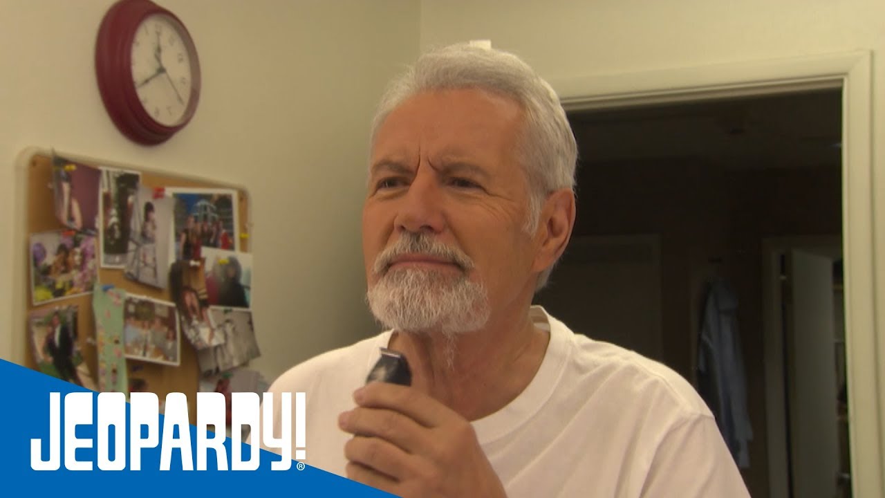 Alex Trebek Shaves: Goatee to Mustache | JEOPARDY! | Jeopardy TV
